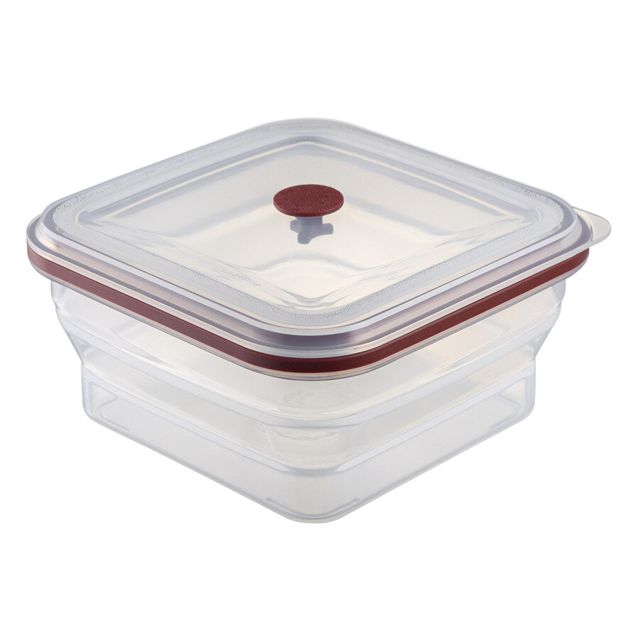 Контейнер пищевой складной Smart Solutions Silikobox 1,2 л, сливовый, премиум качество