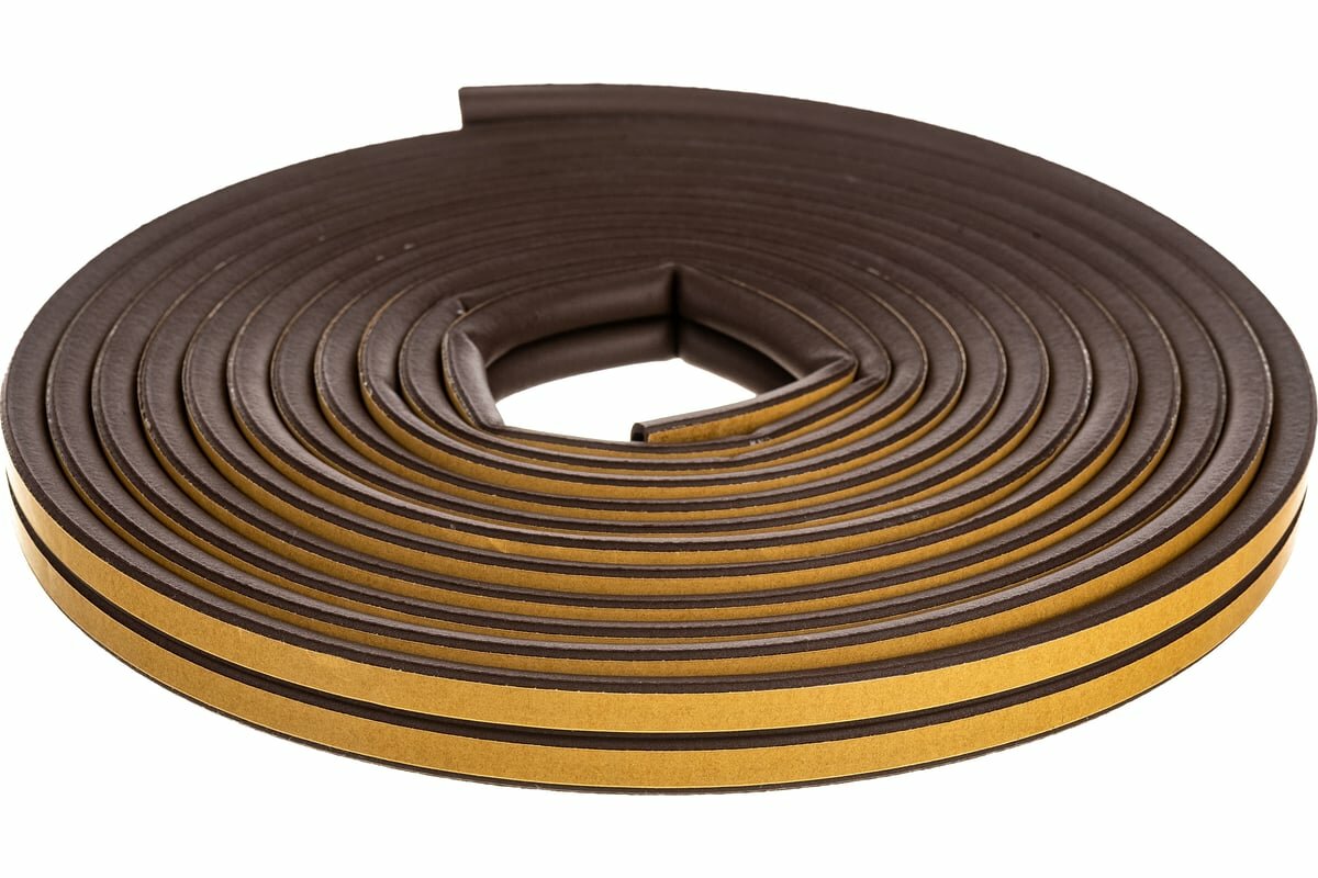 Sila D-профиль 10м самоклеящийся уплотнитель 9х7.4 мм коричневый Польша DB10 SILADВ10