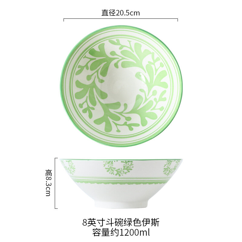 8inch Дули Чаша Японского Стиля для Рамена Керамическая Чаша для Лапши Быстрого Приготовления для Магазинов Лапши Подглазурная Цветная Чаша для Супа