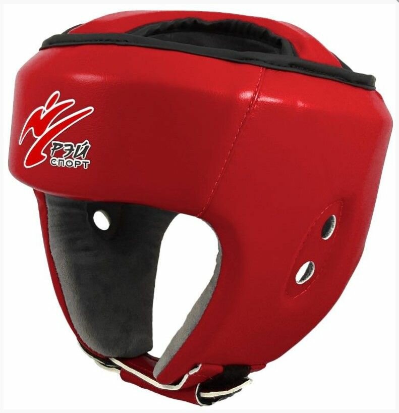 Ш23ИВ Шлем для единоборств с закрытым верхом БОЕЦ-3, иск. кожа, р. М (цвет красный)