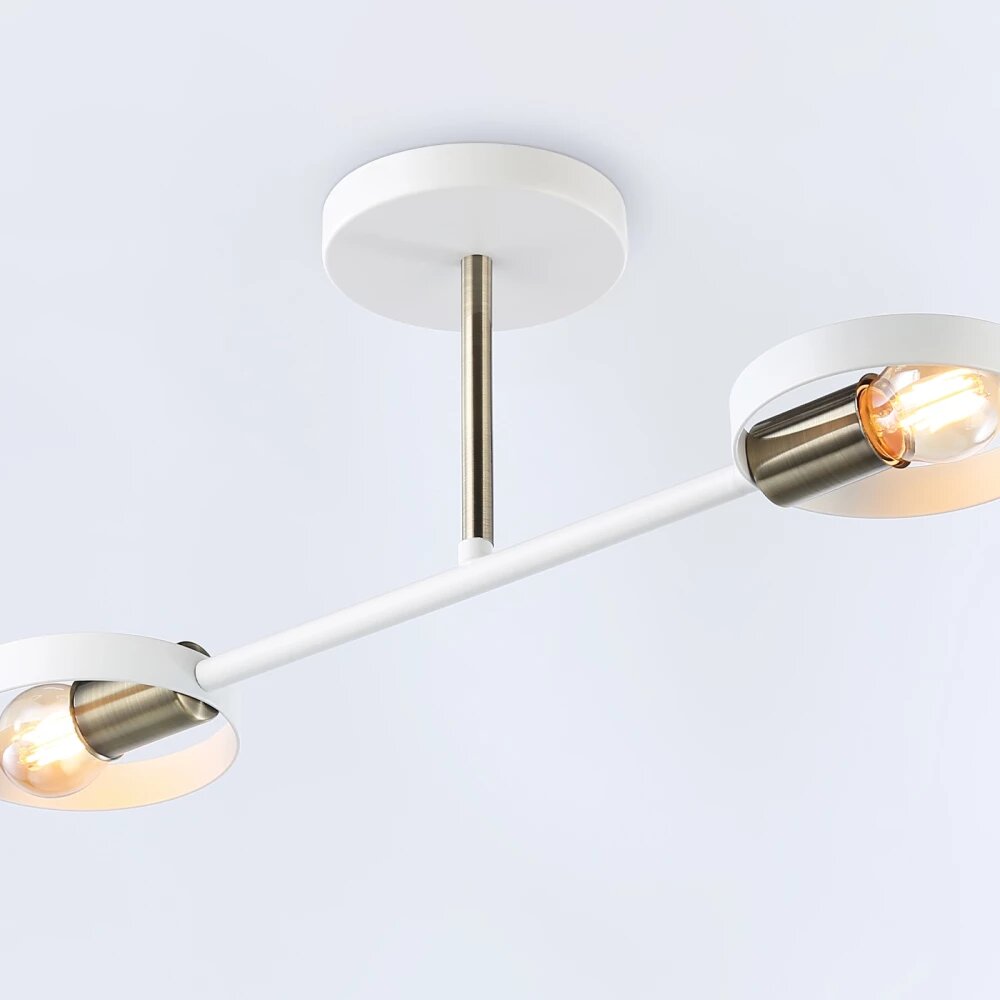 Подвесной светильник со сменной лампой TR8222/2 WH/SB белый/бронза E27/2 max 40W 510*165*190
