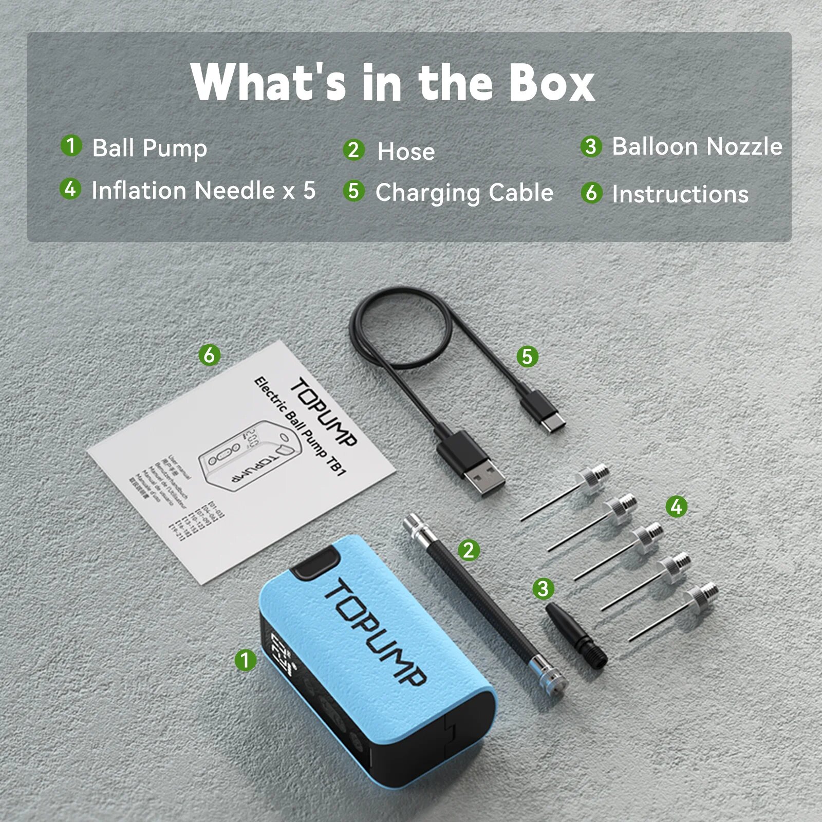 CYCPLUS Портативный электрический насос для мячей 20PSI