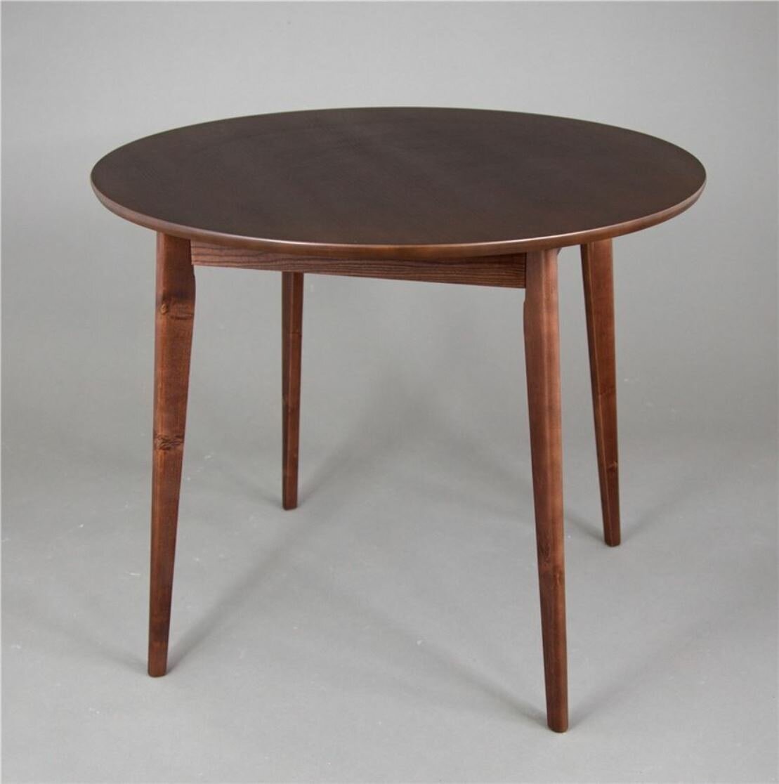 Стол кухонный круглый Рэй-d900, деревянный, 90х90 см, цвет темный тон