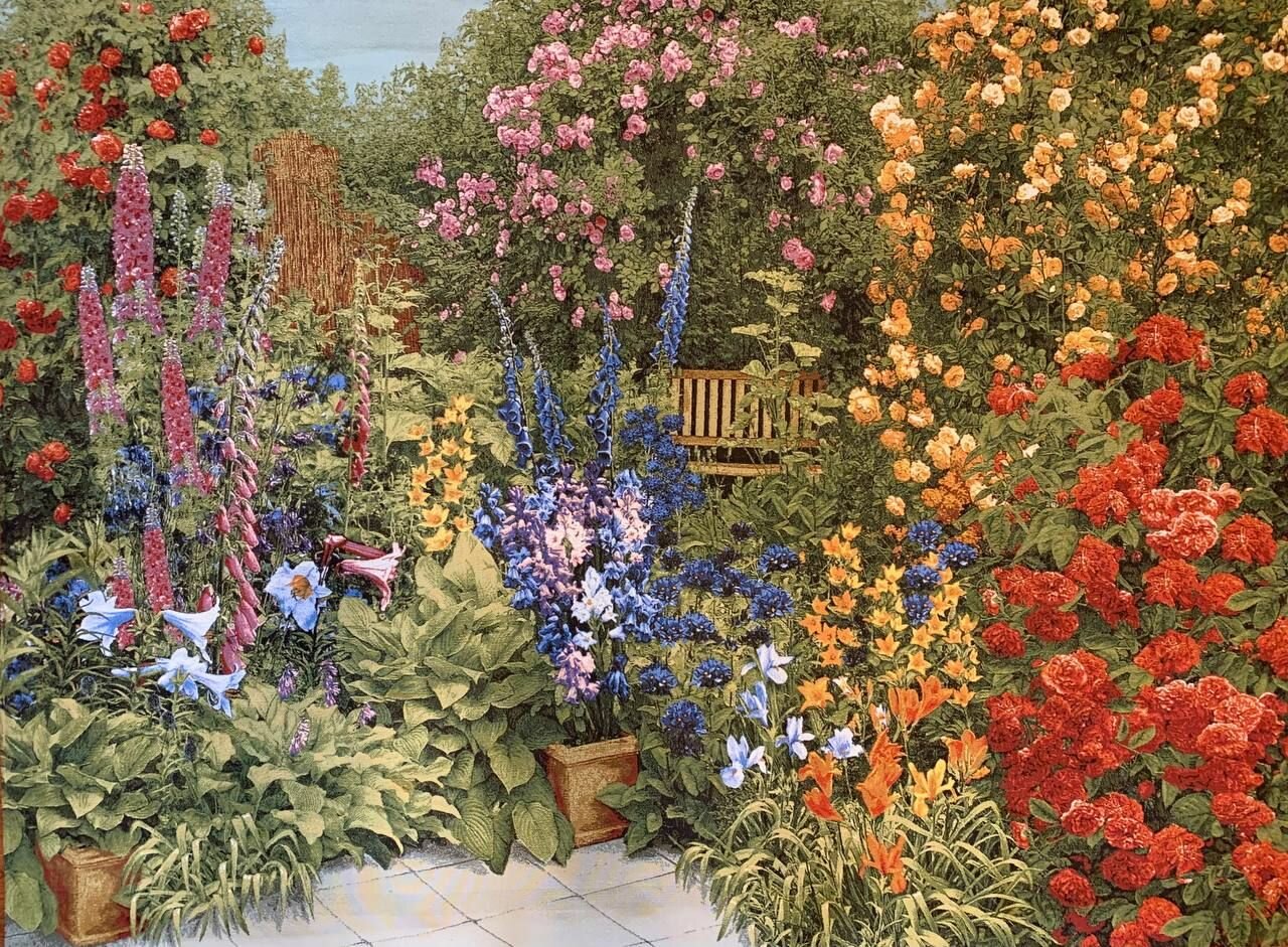 Панно гобеленовое на стену "Царство роз" 140х190 см / Гобелен