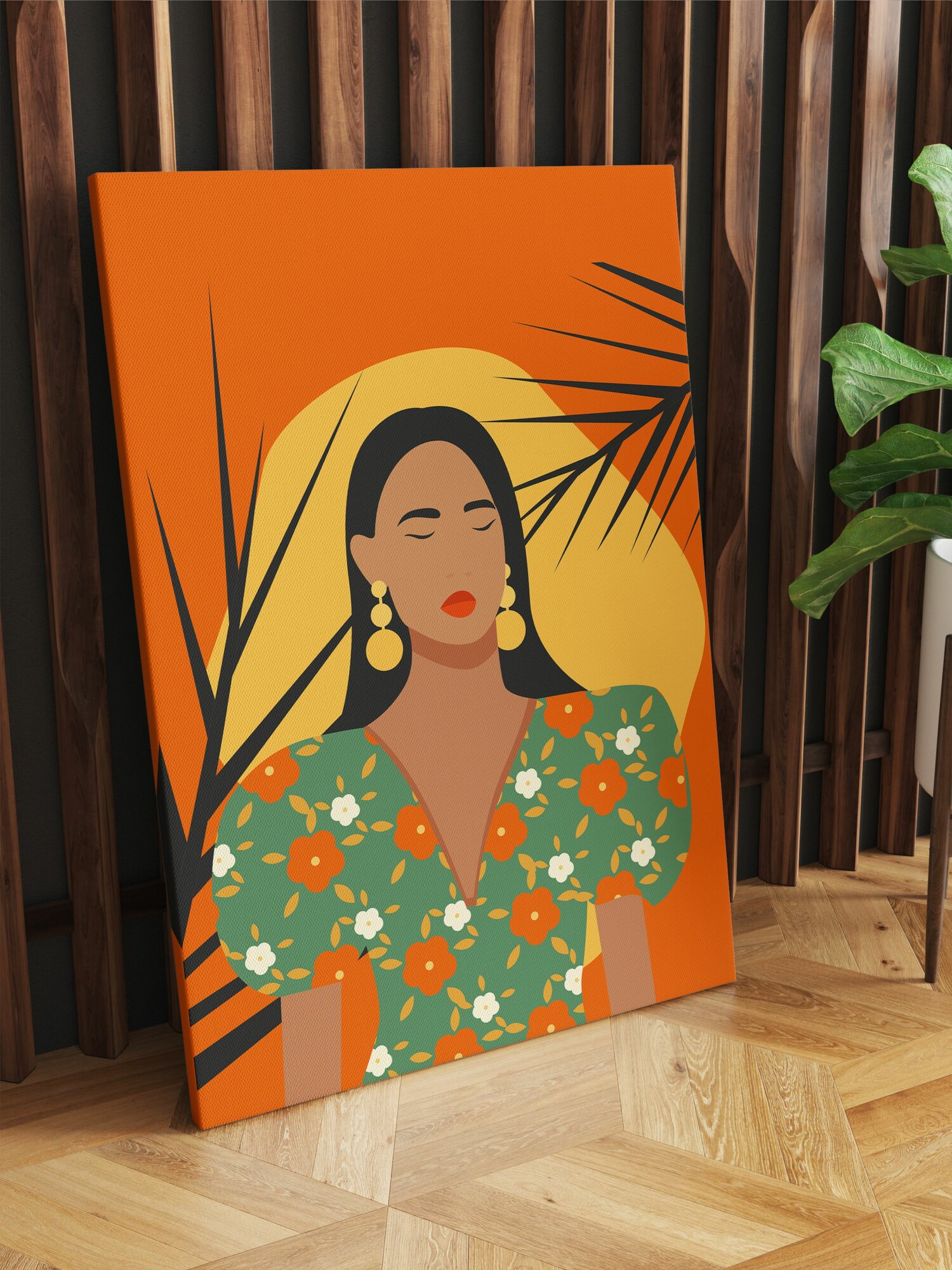 Картина Art IrbisPrint Портрет девушки в стиле минимализм 50х70 см натуральный холст на подрамнике 20 мм из натуральной сосны