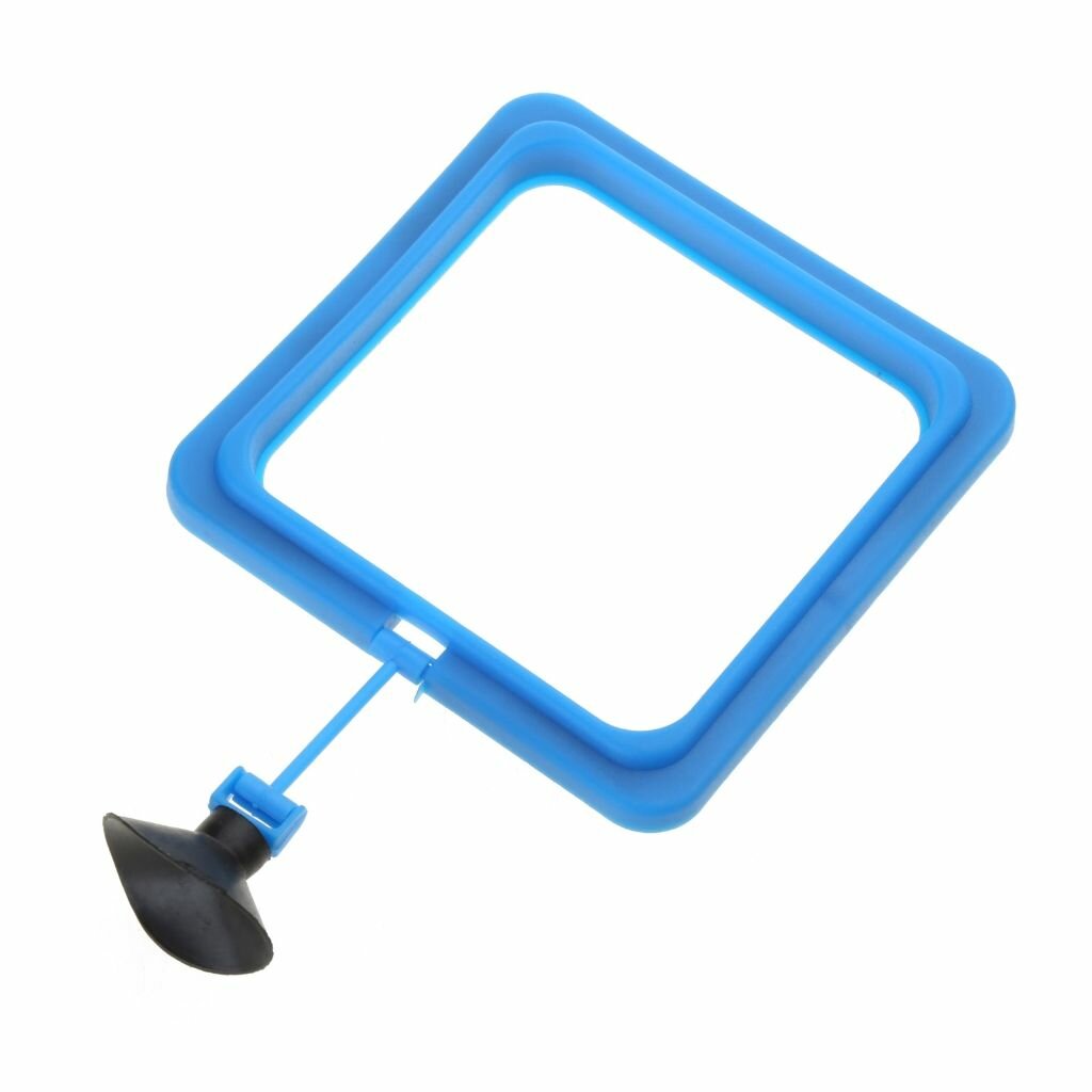 Кольцо для кормления рыб Безопасная плавающая круглая кормушка с присоской гуппи петушков Простота установки Квадратная или