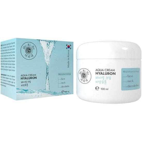 Крем для лица шеи и декольте Mi-ri-ne HYALURON увлажняющий 100 мл