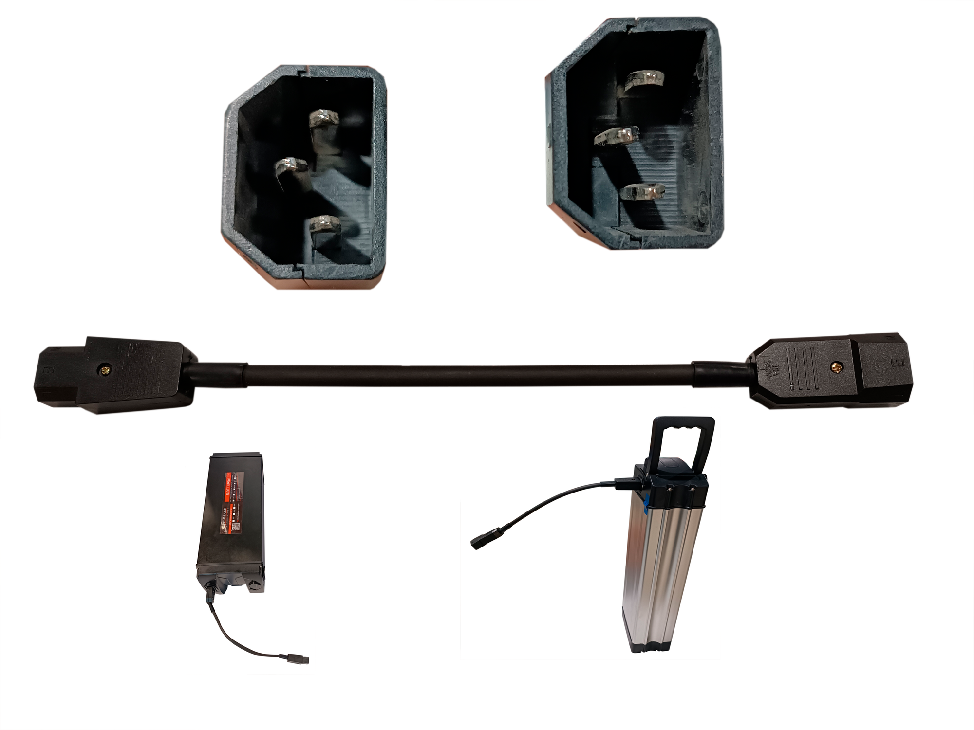 Переходник - Удлинитель IEC 320 C14 / IEC 320 C14 электровелосипед - аккумулятор (папа - папа)