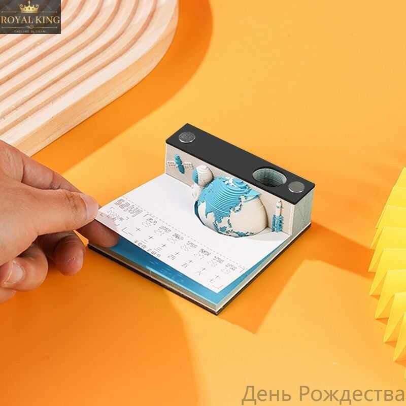 3d бумажная скульптура земли, календарь, креативные украшения для рабочего стола