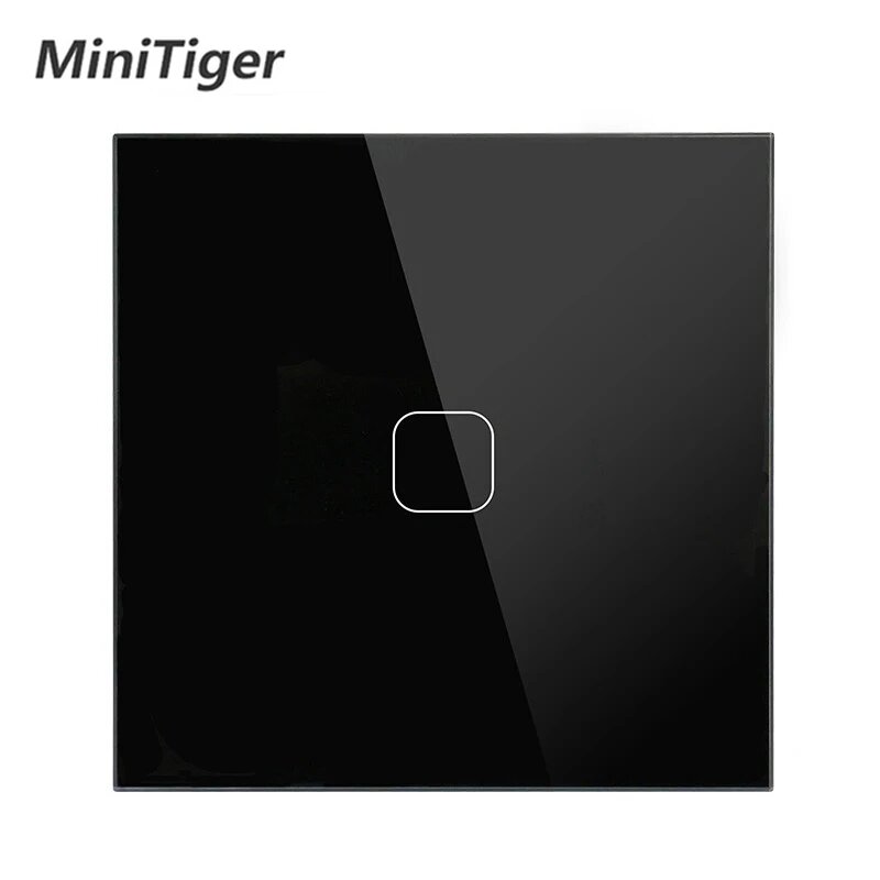 Сенсорный выключатель MiniTiger белый пластик 220-250В 1 Gang 1 Way Black