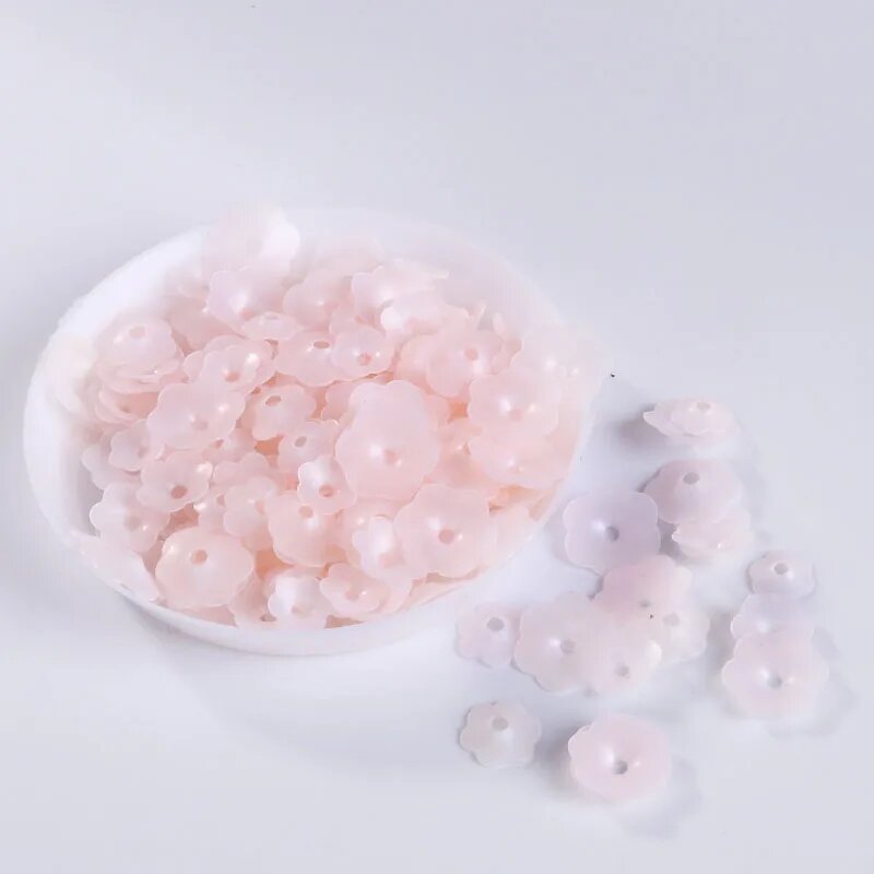 ПВХ блестки 3D цветок сливы 10 г isequins Розовый, Matte Pink