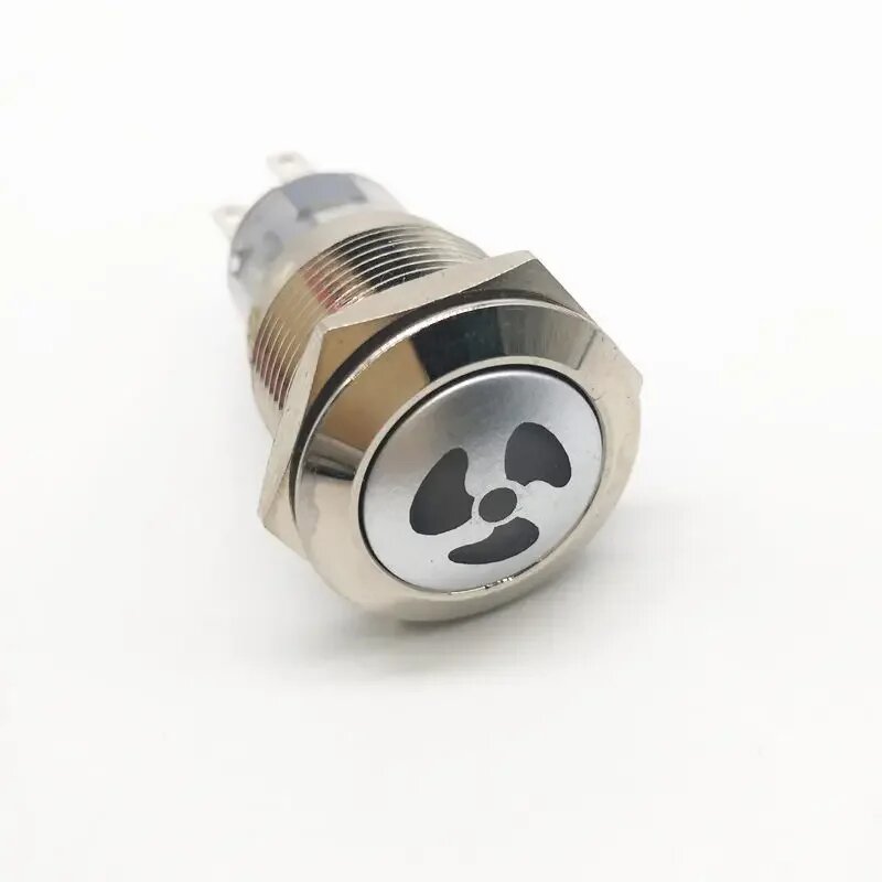 Кнопочный выключатель 19 мм, LED красный, 110 В, latching locking, Цвет: B