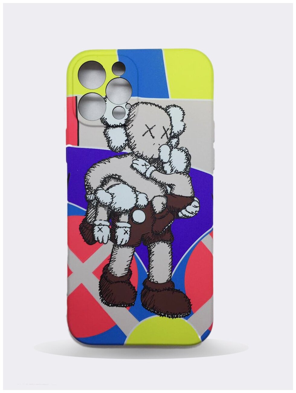 Светящийся чехол-накладка LUXO для iPhone 12 Pro (6.1") 0.8 мм с флуоресцентным рисунком KAWS черный Baby