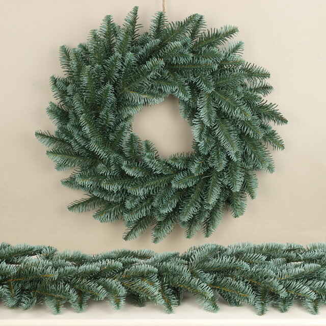 Венок Рождественский 45 см, литая 100%, TreeDeLuxe, 70004-deluxe