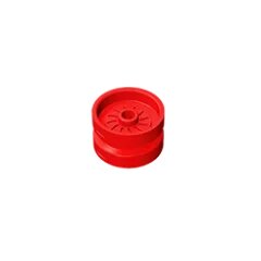 Красное колесо Gobricks GDS-1490, 18x12 мм