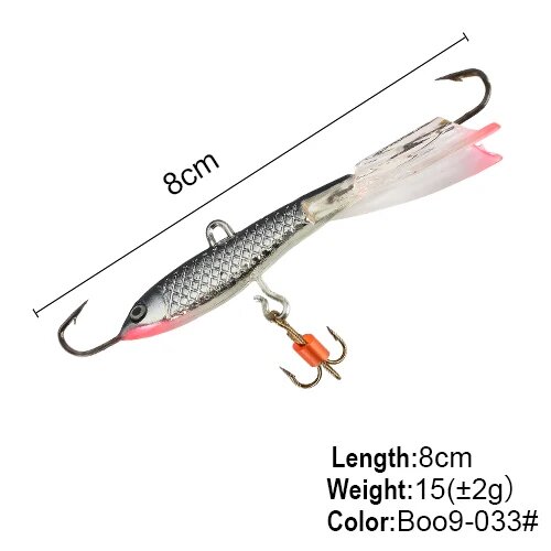 FTK балансиры для зимней рыбалки 10г, 15г, 30г Серый, 19-033