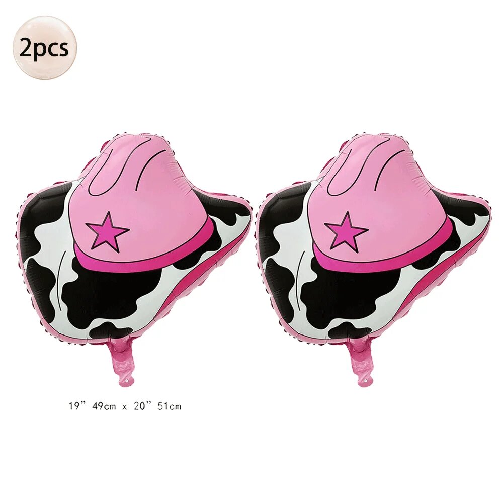 2 шт. розовые шарики-шапки из фольги для девочки день рождения Розовый, 2pcs