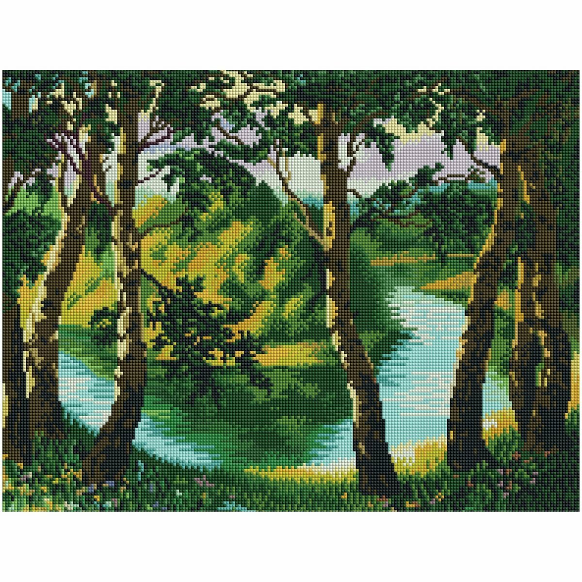 Алмазная мозаика Три Совы "Летний пейзаж", 40x50см, холст на подрамнике, картонная коробка (АМП4050_52985)