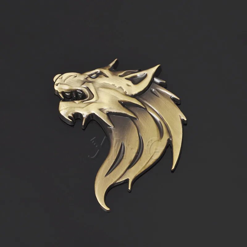 Металлическая 3d-эмблема в виде головы волка, автомобильный значок, наклейка для Mercedes BMW Audi Ford VW Nissan Toyota 3