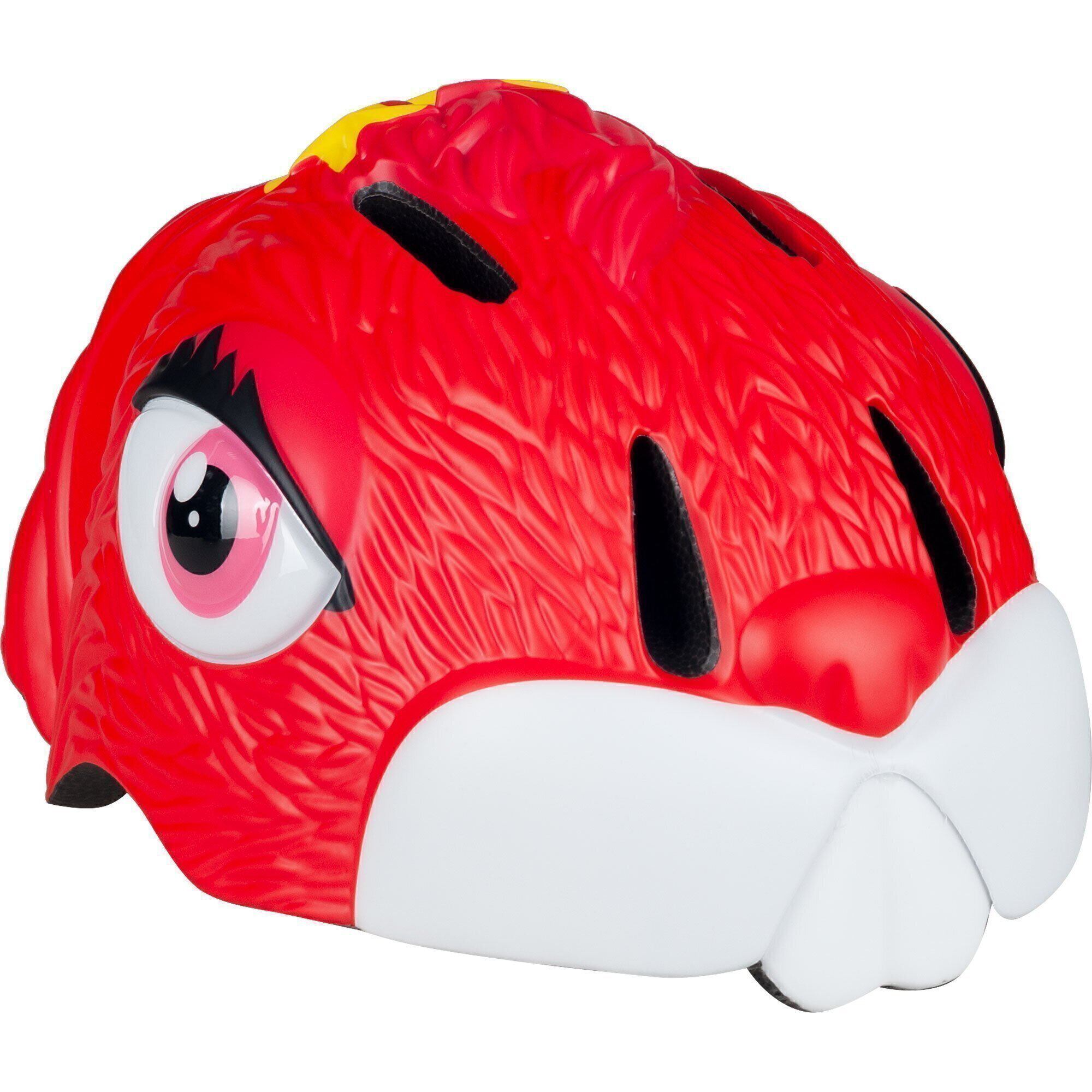 Защитный детский шлем для велосипеда/для роликов Funny Animals Белка красный, размер 49-55 cм