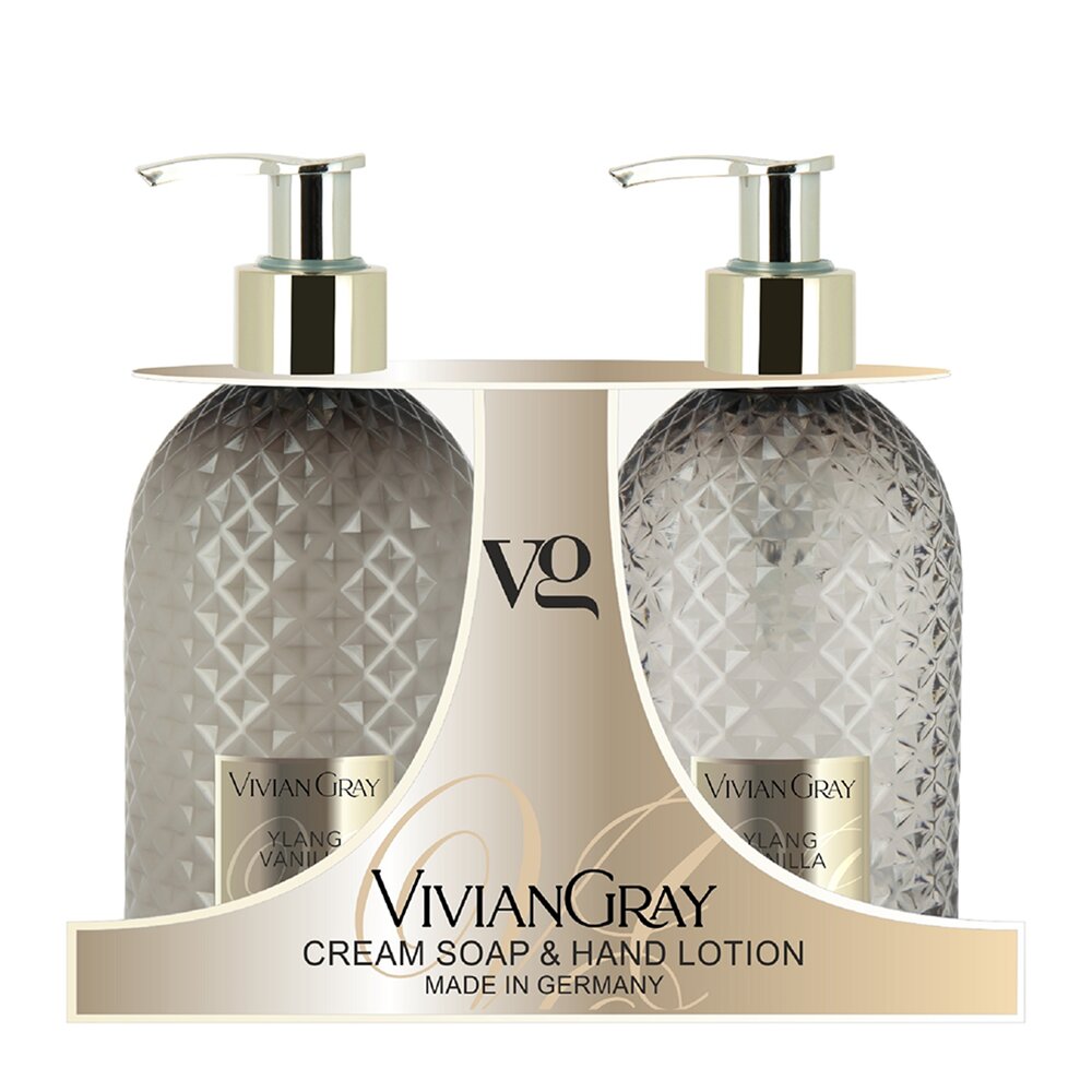 Набор для рук Иланг-иланг и ваниль (крем-мыло 300 мл + лосьон 300 мл) Vivian Gray Set Gemstone Ylang & Vanilla