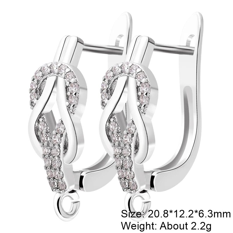 Juya Антиаллергенные крючки для сережек 2 шт Серебряный, White Gold