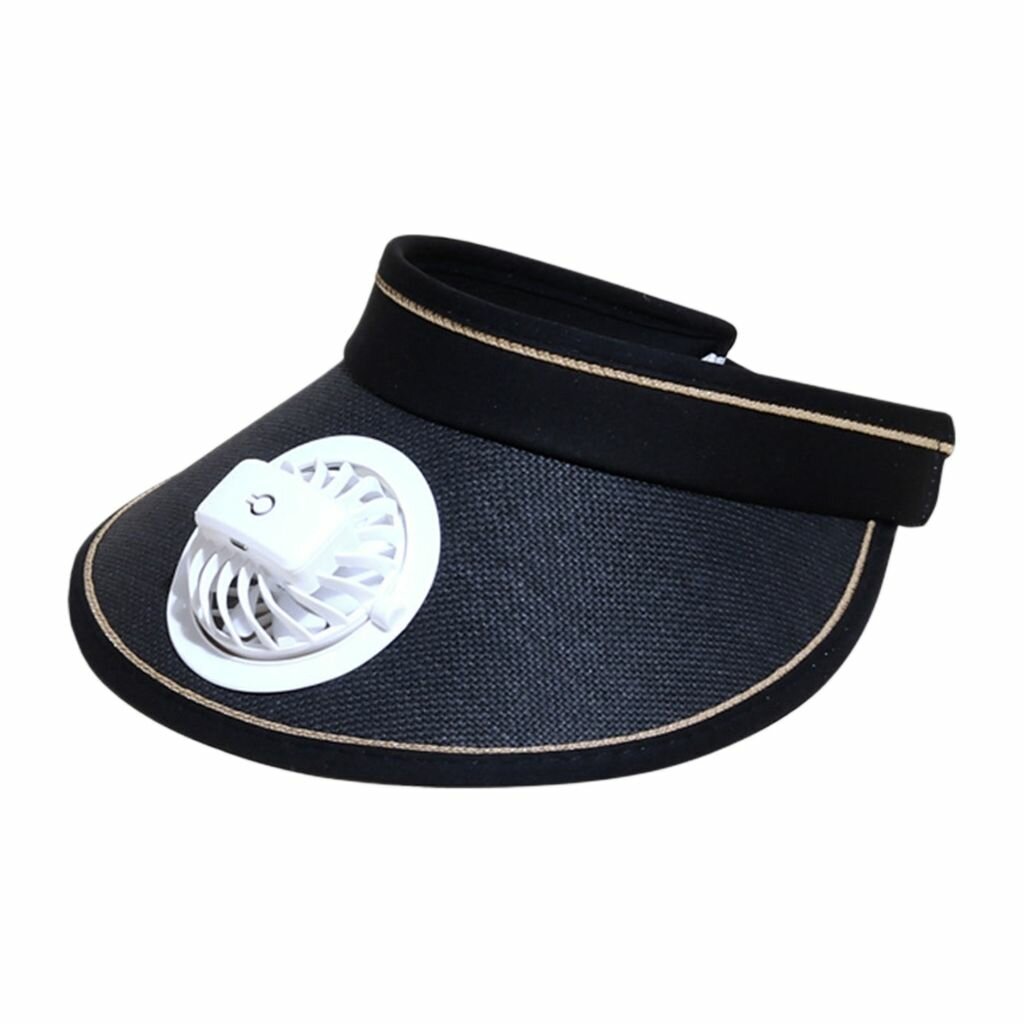 (1 штука) Пустой цилиндр из соломы с веером-черный