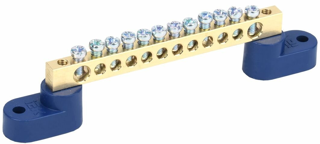 Шина нулевая IEK на 2 угловых изоляторах, 6х9 мм