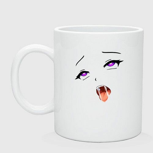 Ахегао - фиолетовые глаза Керамическая кружка