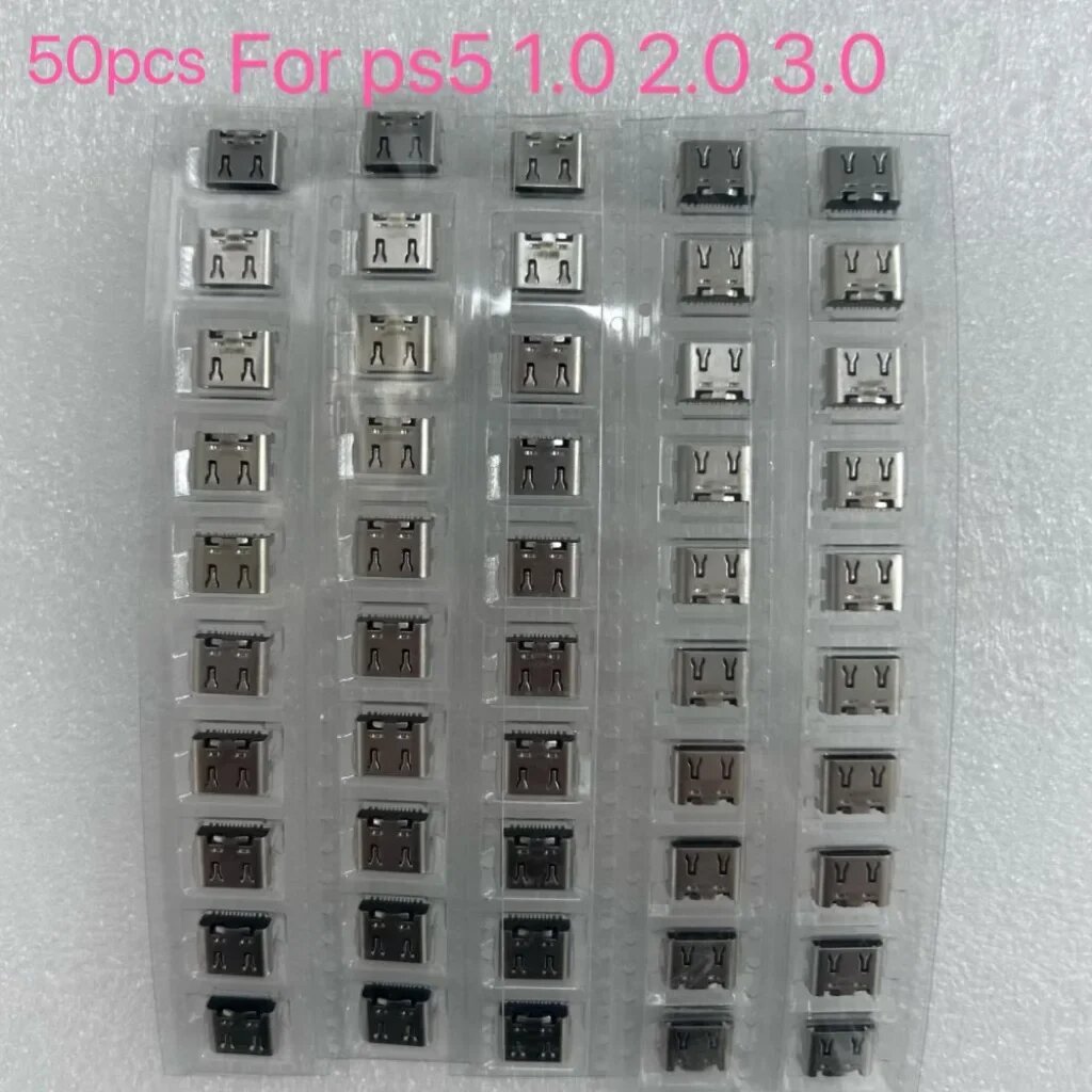 50 шт. 100% оригинальный новый игровой контроллер для PS5 Dualsense 5, BDM-010/020/030, USB-разъем типа C, разъем питания, порт