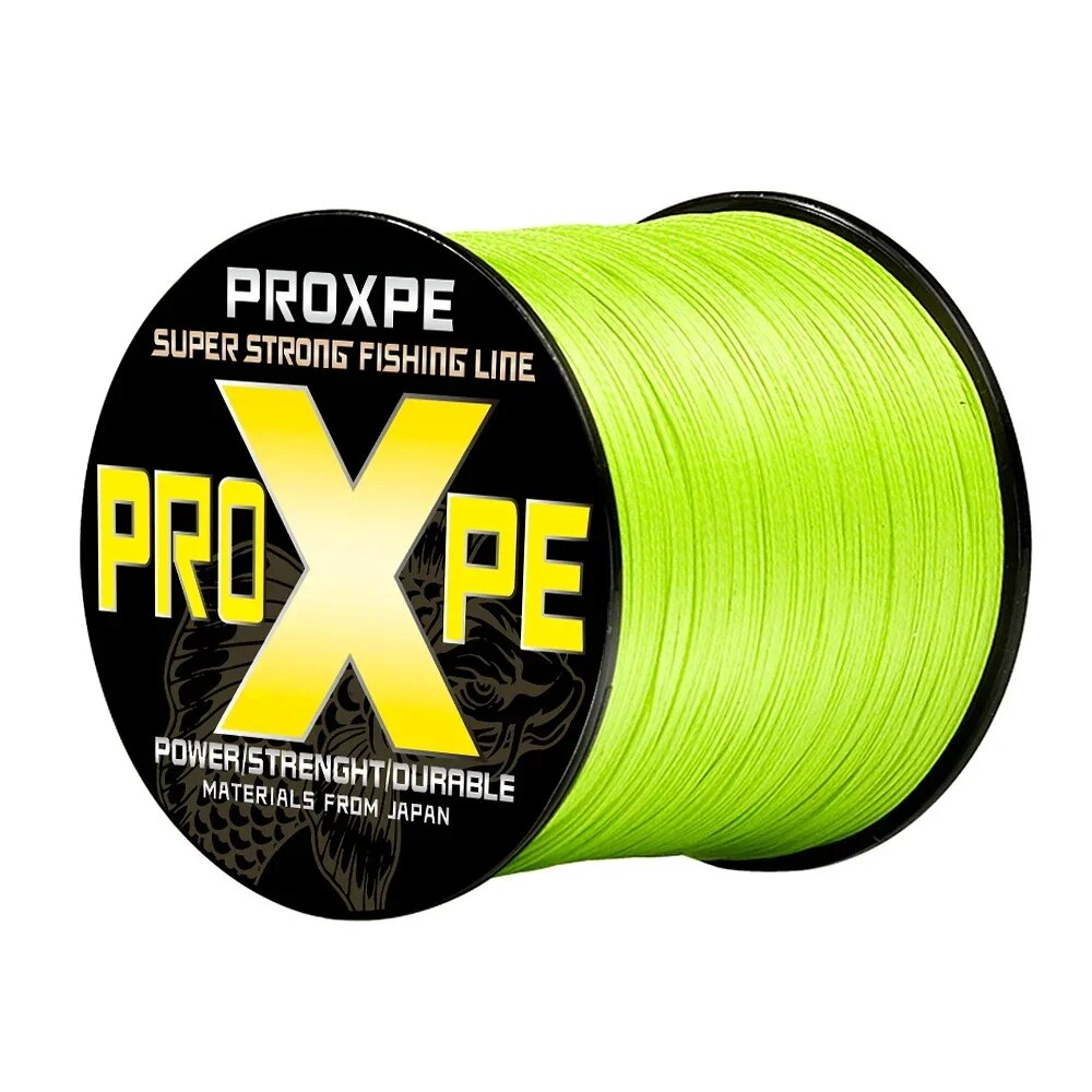 PROXPE X4 плетенная леска для океанской рыбалки Зеленый, 300M 0.12mm 10LB, Grass Green