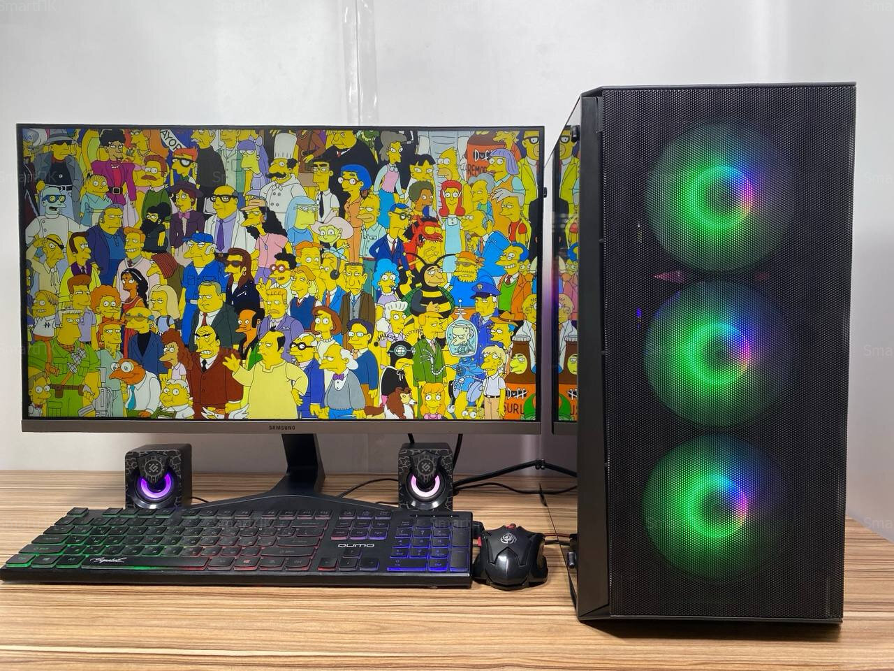 Игровой компьютер ryzen 5-3600/ОЗУ-32/M2 SSD-512/RX-580-8g/монитор 24|Windows 11