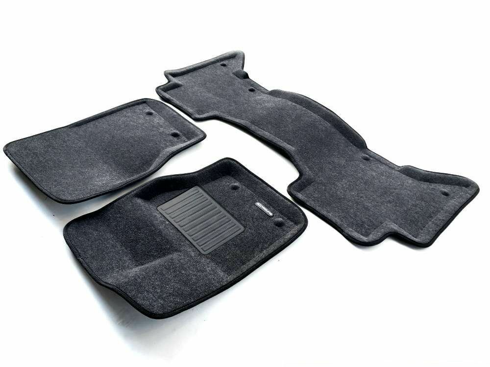 Коврики текстильные 3D Euromat для Range Rover IV (2012-2021), полиуретановый подпятник, темносерые
