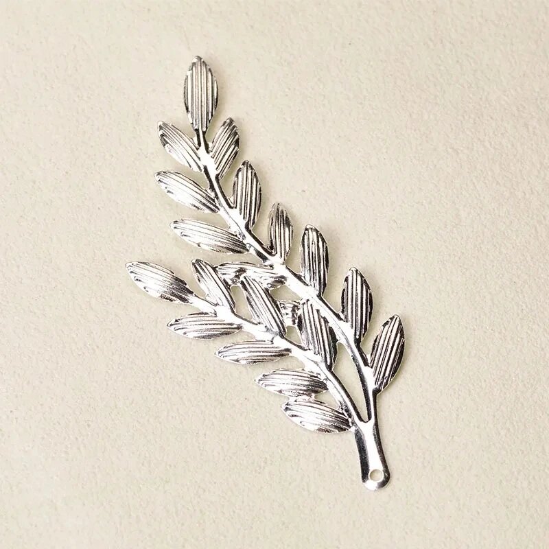 10 шт. Позолоченные/посеребренные листовые соединители SEA MEW для рукоделия Silver color