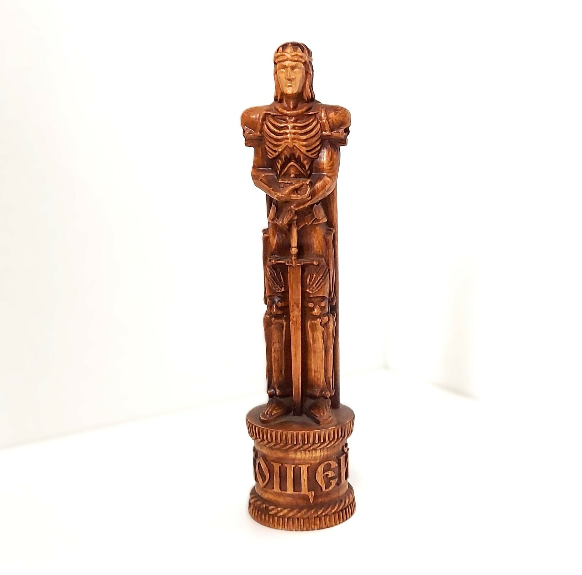 Статуэтка VELES WOOD CARVING "сказочный персонаж Кощей", дерево, 25х7 см