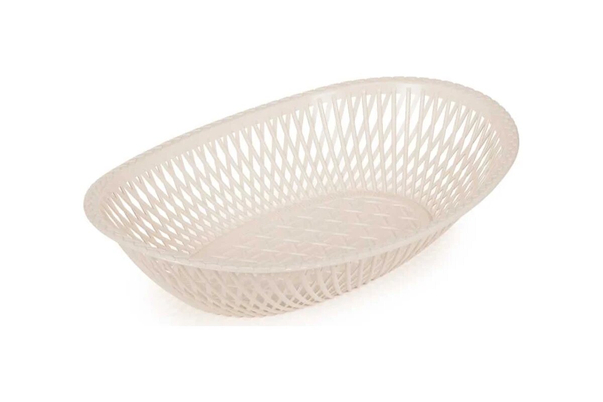 Сухарница Альтернатива, овальная, 30 x 20 x 6,3 см, бежевая, пластик