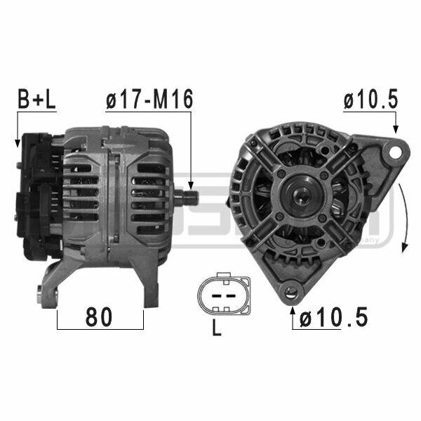 Генератор для автомобиля, ERA 209024 (1 шт.)