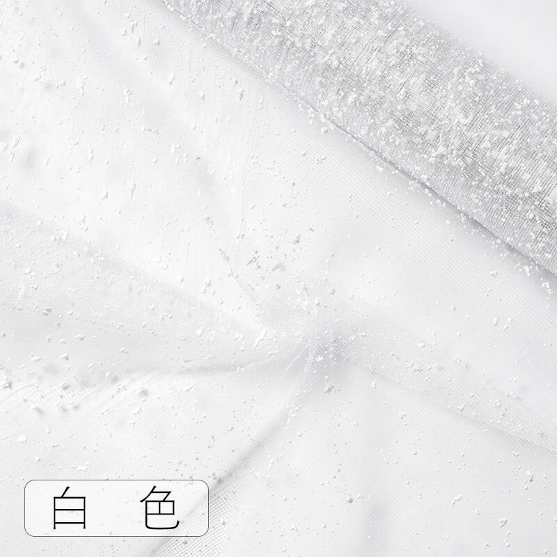 Сетчатая бумага для флористики в снежных точках, универсальная упаковка для букетов и подарков, зимний декор 50 см х 3 м