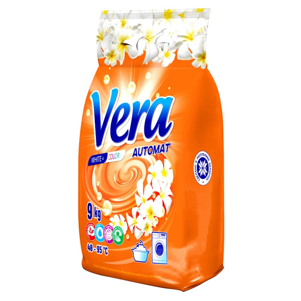 Стиральный порошок VERA, универсальный, для машинной и ручной стирки, 9 кг