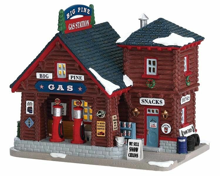 Lemax Керамический домик со светом "Заправочная станция Биг Пайн" (Адаптер)