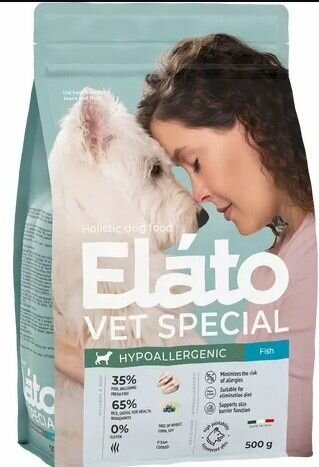 Elato Сухой корм для собак Holistic Vet Special Hypoallergenic, Рыба, 500 г