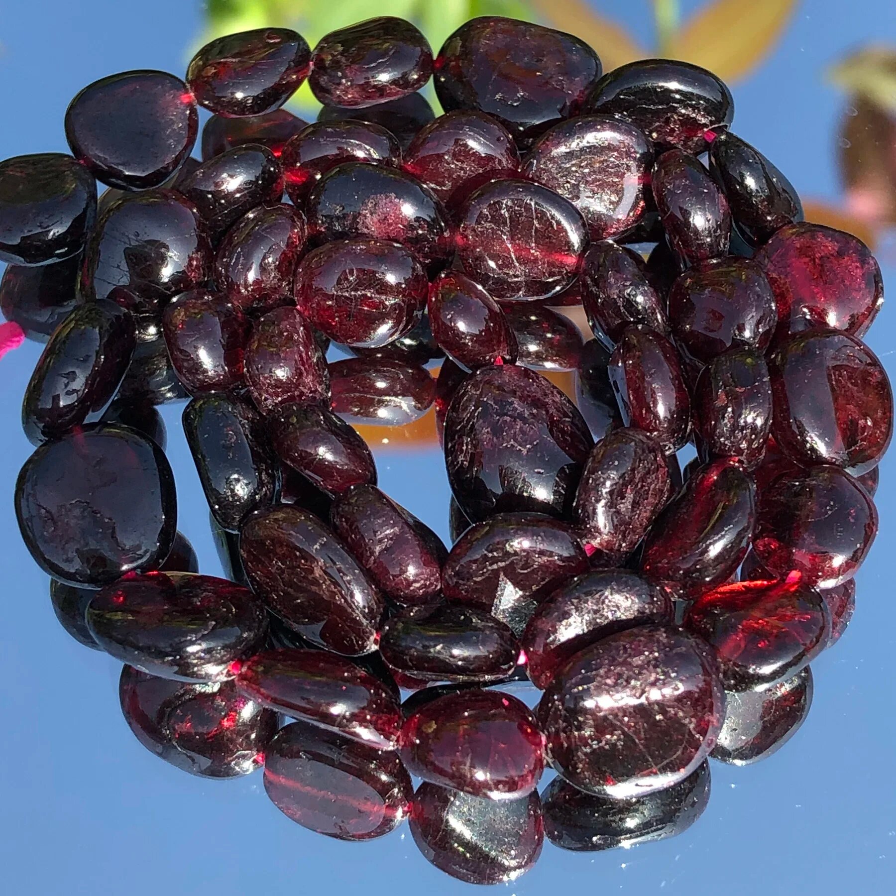 Бусины из граната 8-10 мм Annebeads