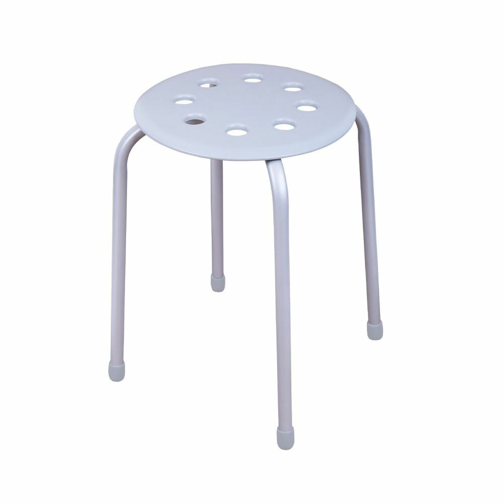 Табурет с пластмассовым сиденьем разборный ТП03 матовый белый