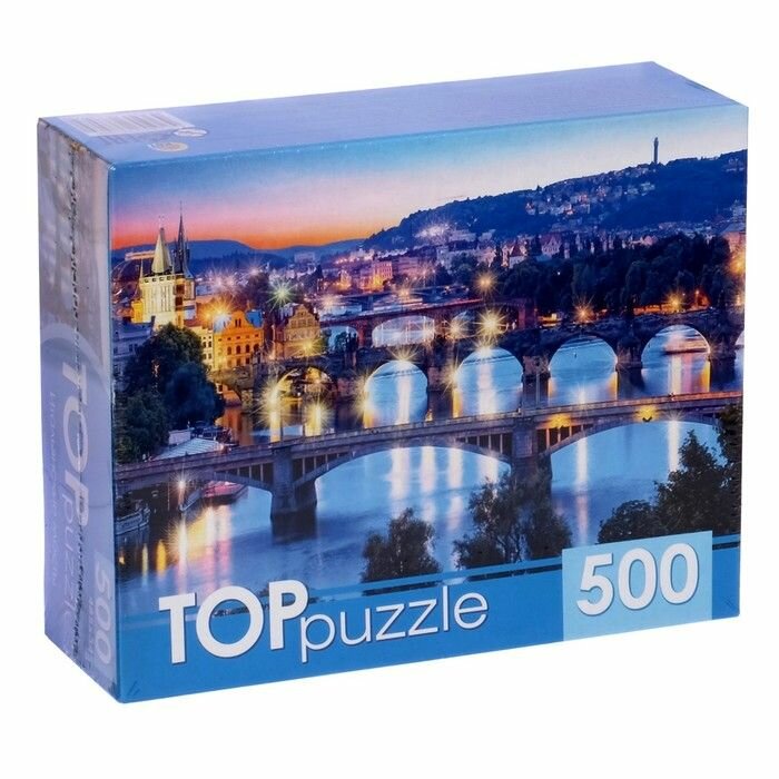 Пазлы Рыжий кот 500 деталей, TOPpuzzle "Итальянские мосты" (КБТП500-6807)