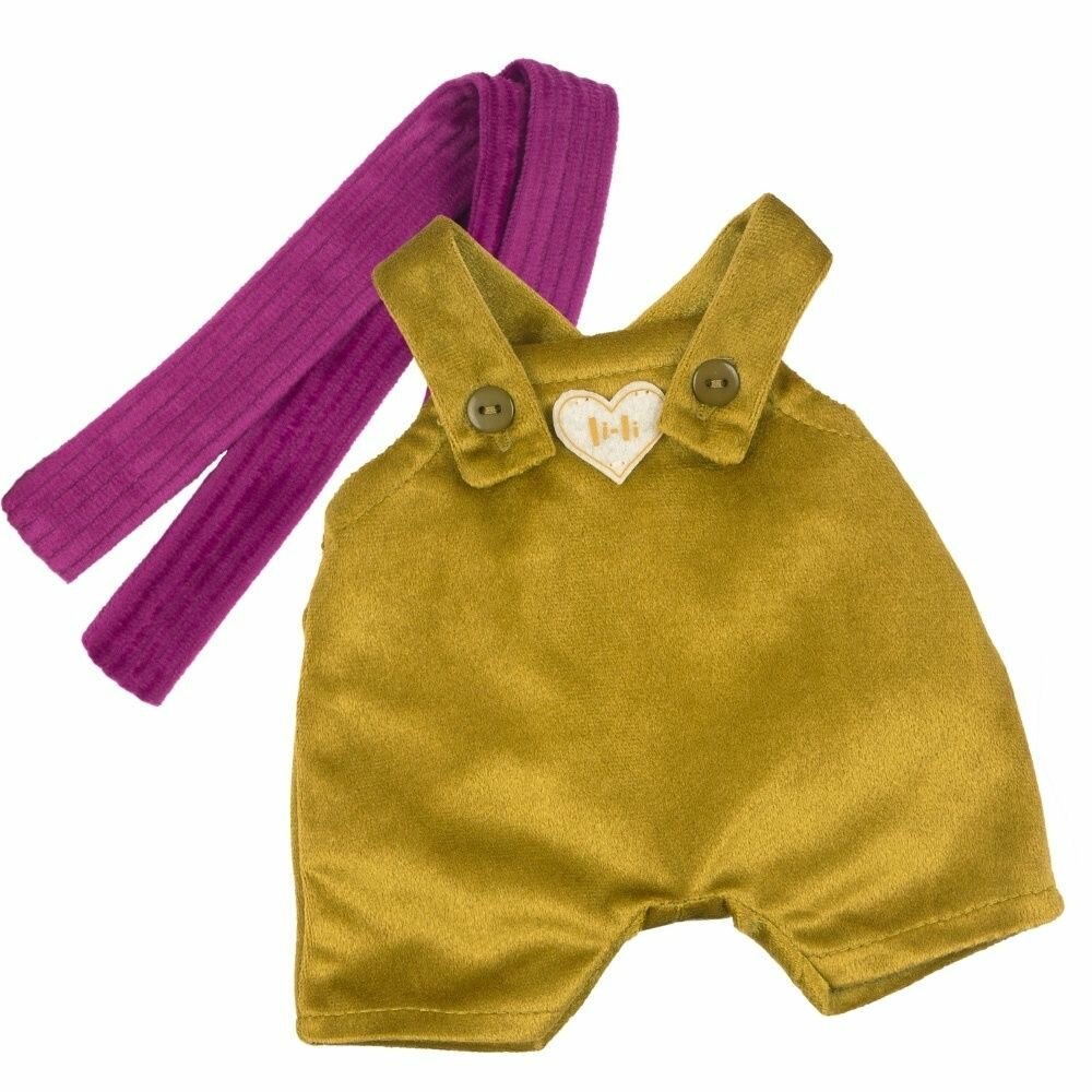 Комплект одежды для Басика BUDI BASA Бархатный комбинезон и шарфик 30 см, в подарочной коробке (OKs30-209)