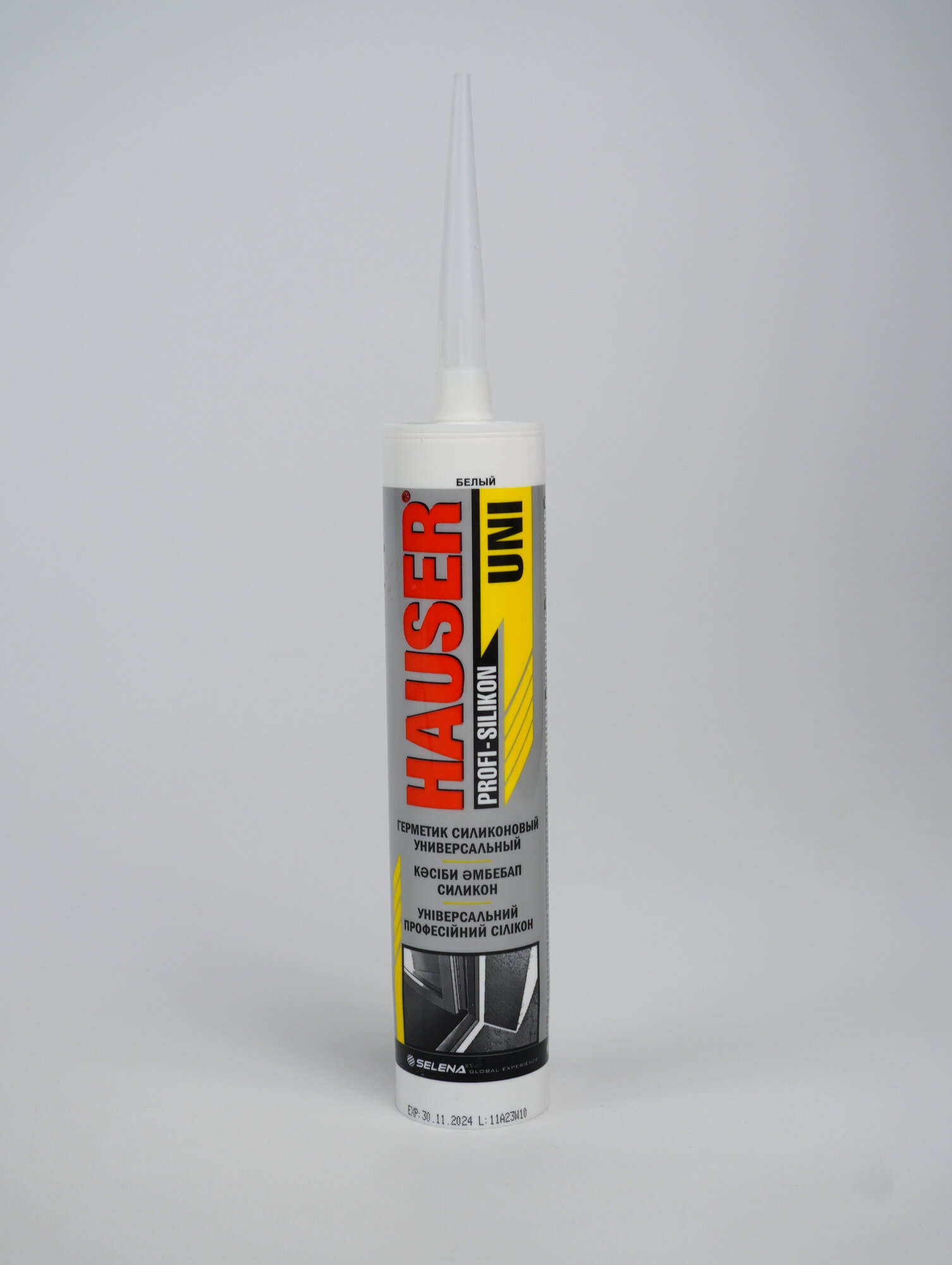 Герметик силиконовый универсальный 260 мл (белый) HAUSER UNI 133889