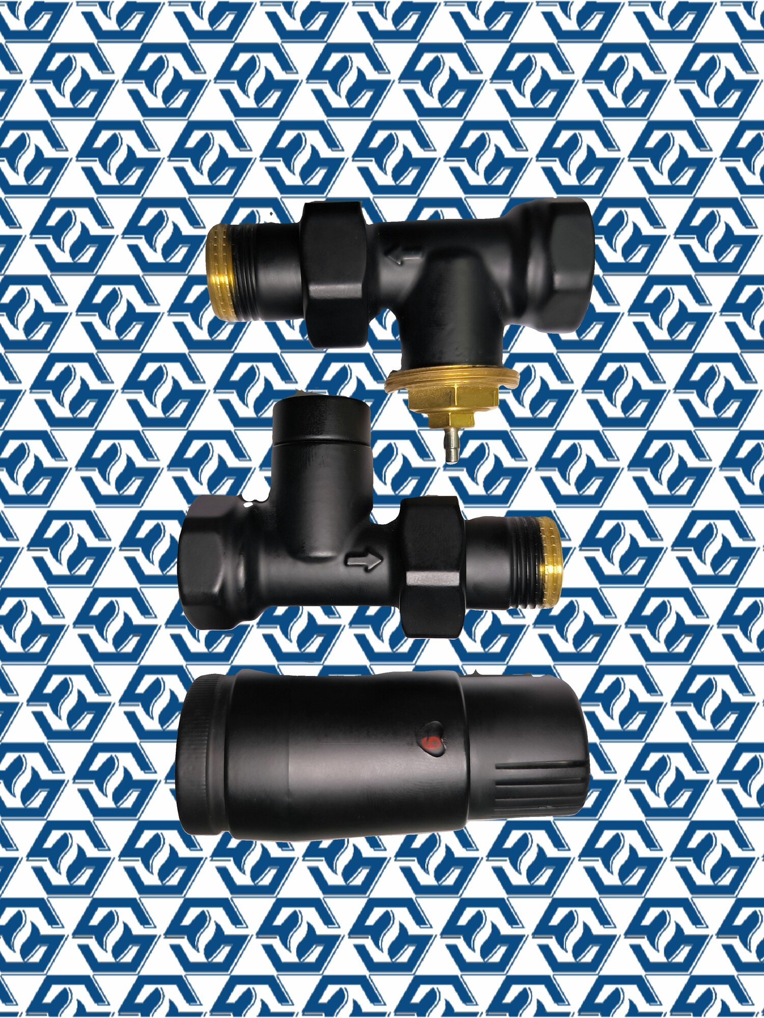 Монтажный комплект для радиатора 1/2 / Group HS / цвет черный матовый