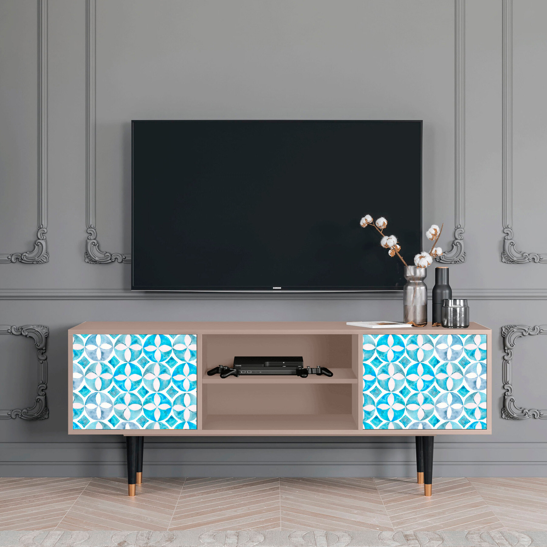 ТВ-Тумба - STORYZ - T2 Porto Mood, Размер - 170 x 69 x 48 см, Цвет корпуса - , Бежевый