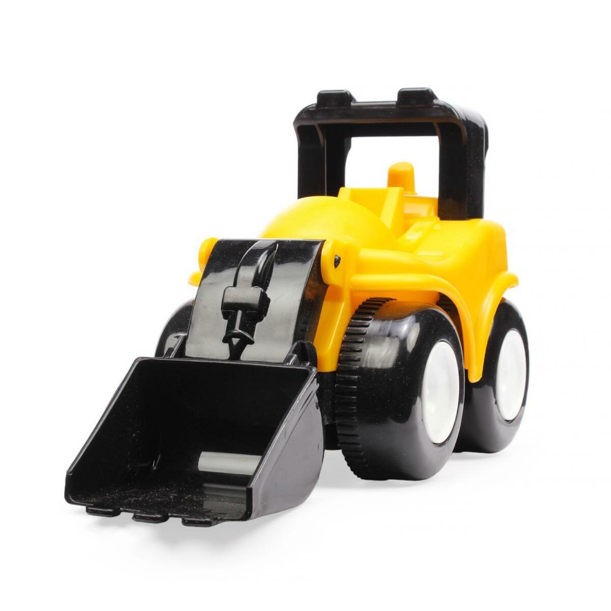 Игрушечный бульдозер с подвижным ковшем, желтый, пластик, 21х11х15 см, для сюжетных игр