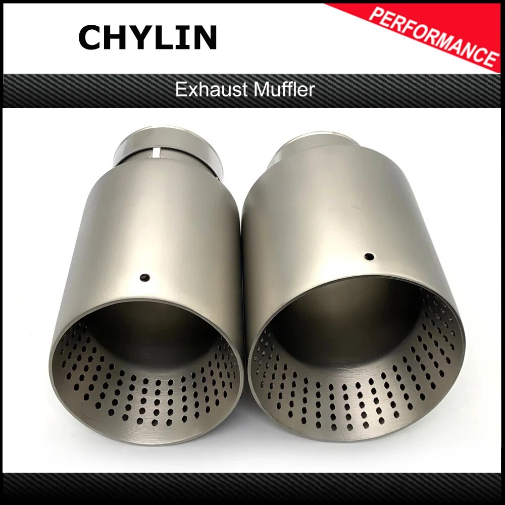 304 матовый автомобильный универсальный наконечник выхлопной системы из нержавеющей стали для BMW VW GTI MK7 Golf 7, насадка, одинарный глушитель, 1 шт. ID 63mm-OD 101mm